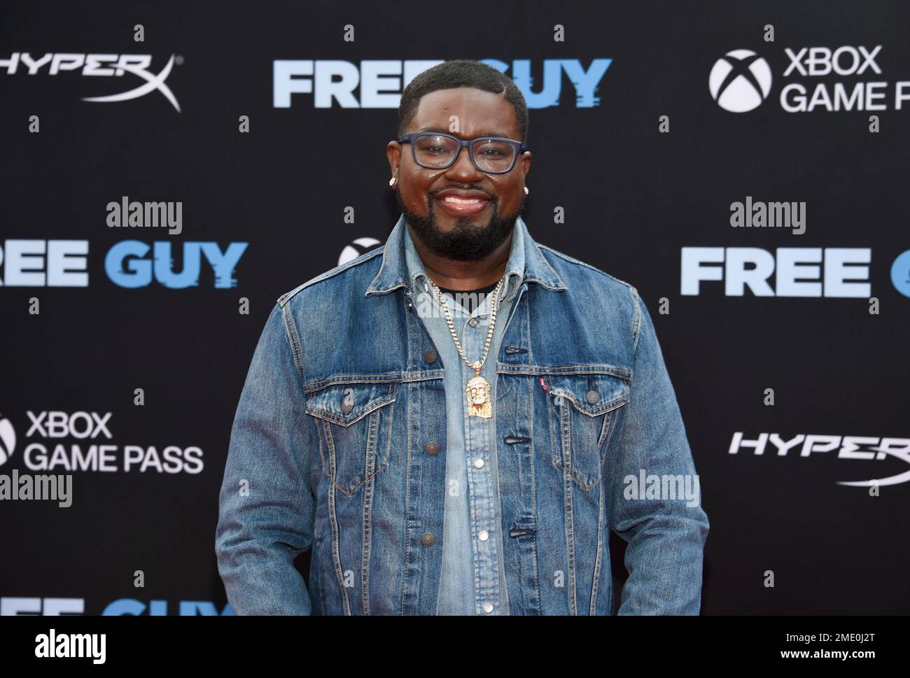 Actor Lil Rel Howery attends the world premiere of "Free Guy" at AMC ...