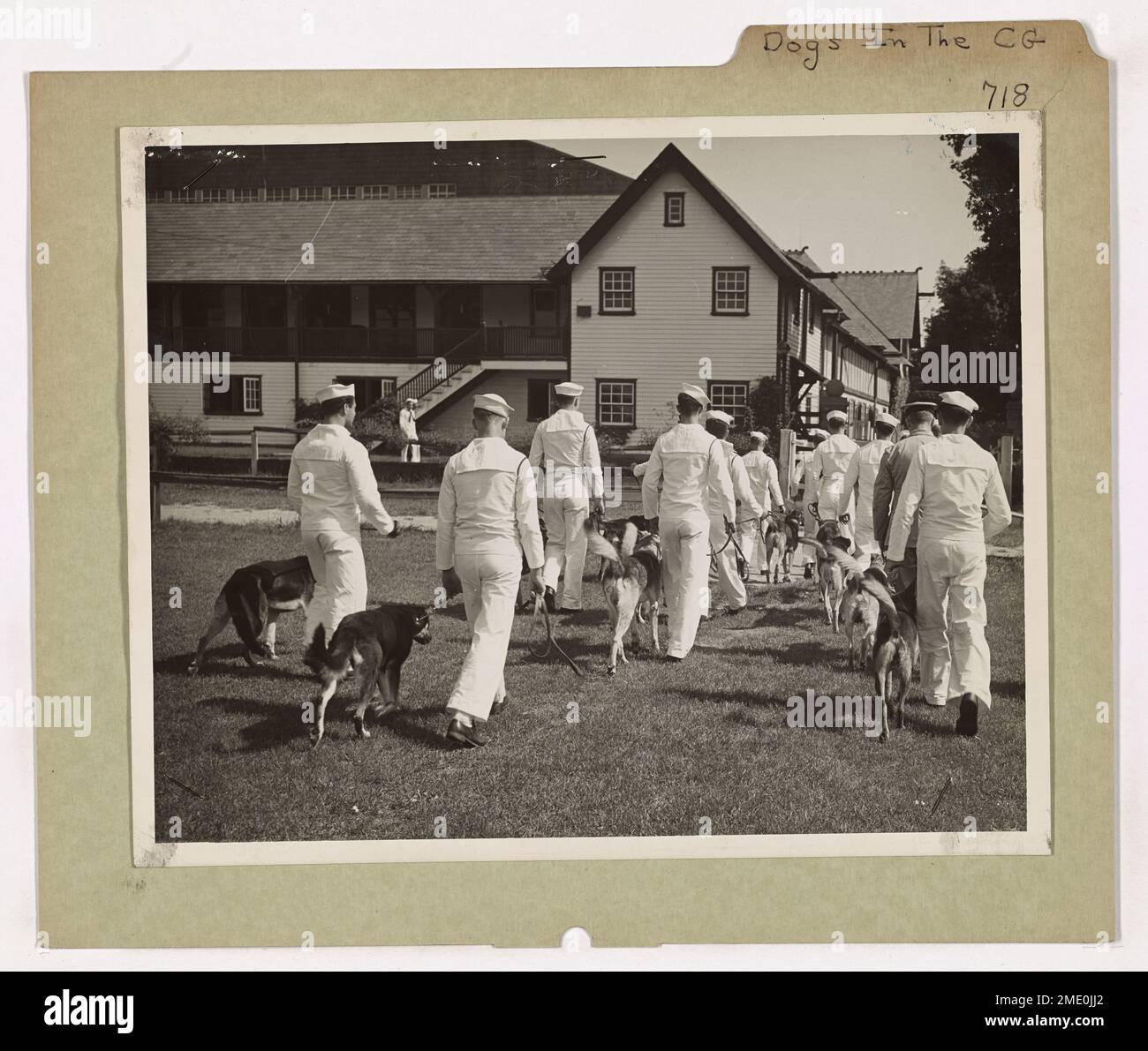 A Coast Guard dog patrol is shown on a remote beach, prepared for ...