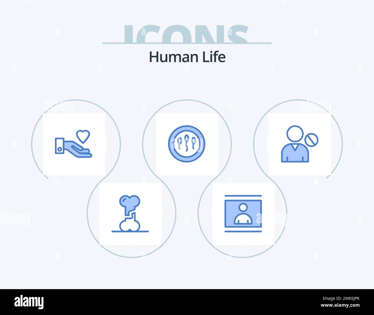 Human Blue Icon Pack 5 Icon Design. human. sperm. picture. medicine ...