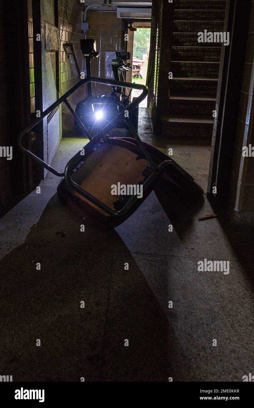 A robotic platform navigates an improvised explosive device obstacle ...
