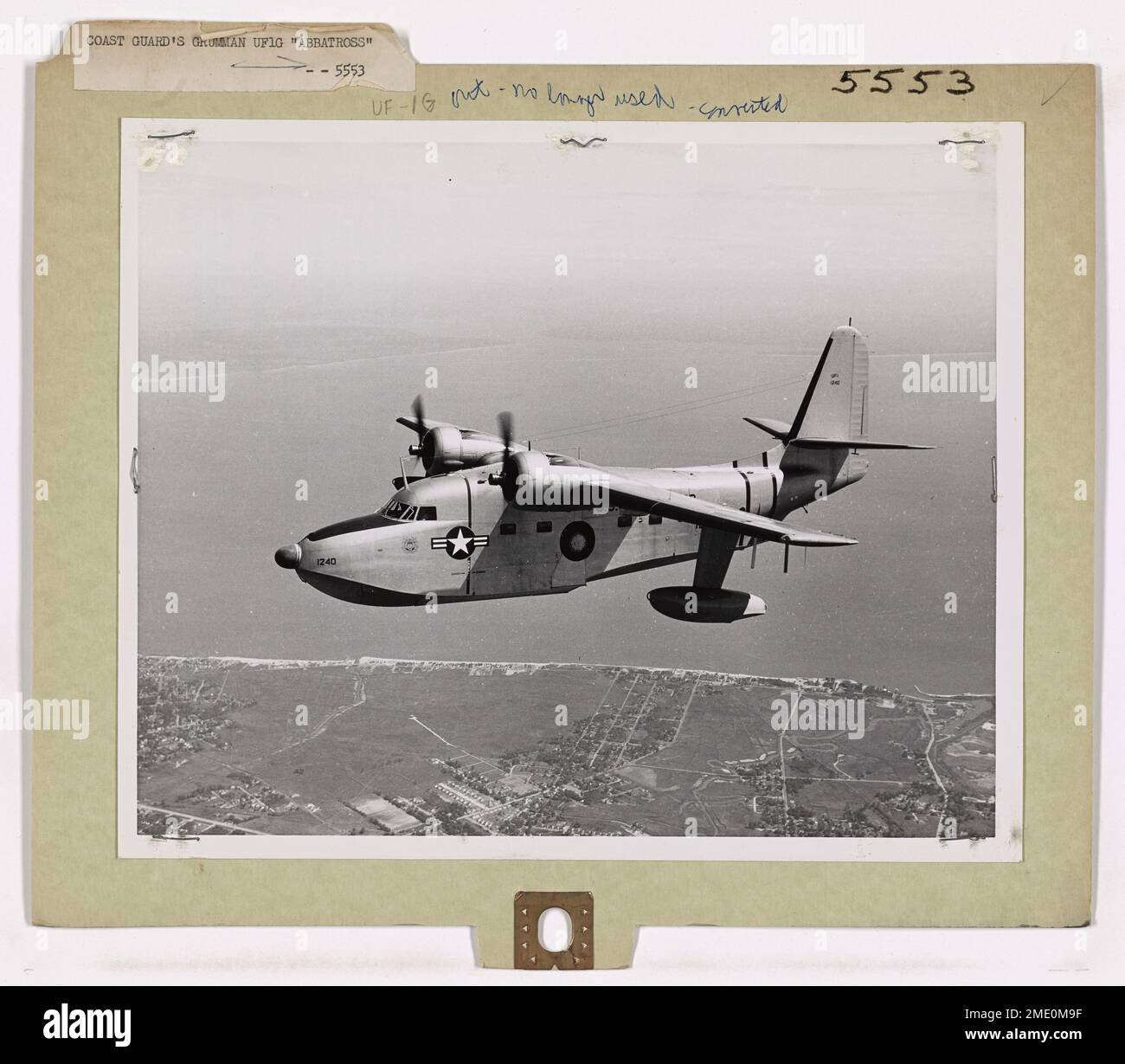 Coast Guard's Grumman UF1G "Albatross". Pictured in flight over New ...