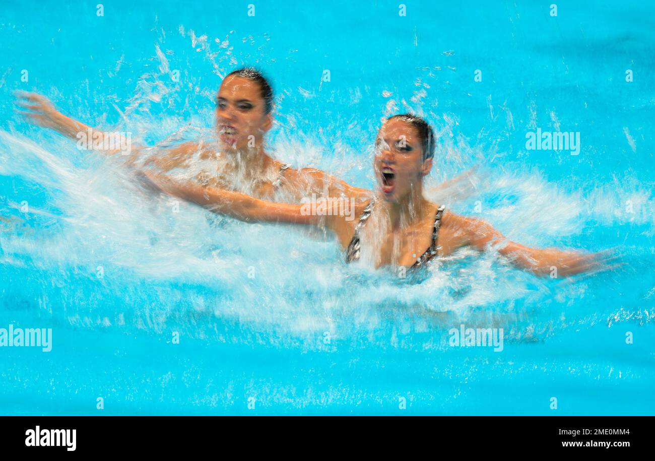 Anna-Maria Alexandri and Eirini Alexandri of Austria compete in the ...