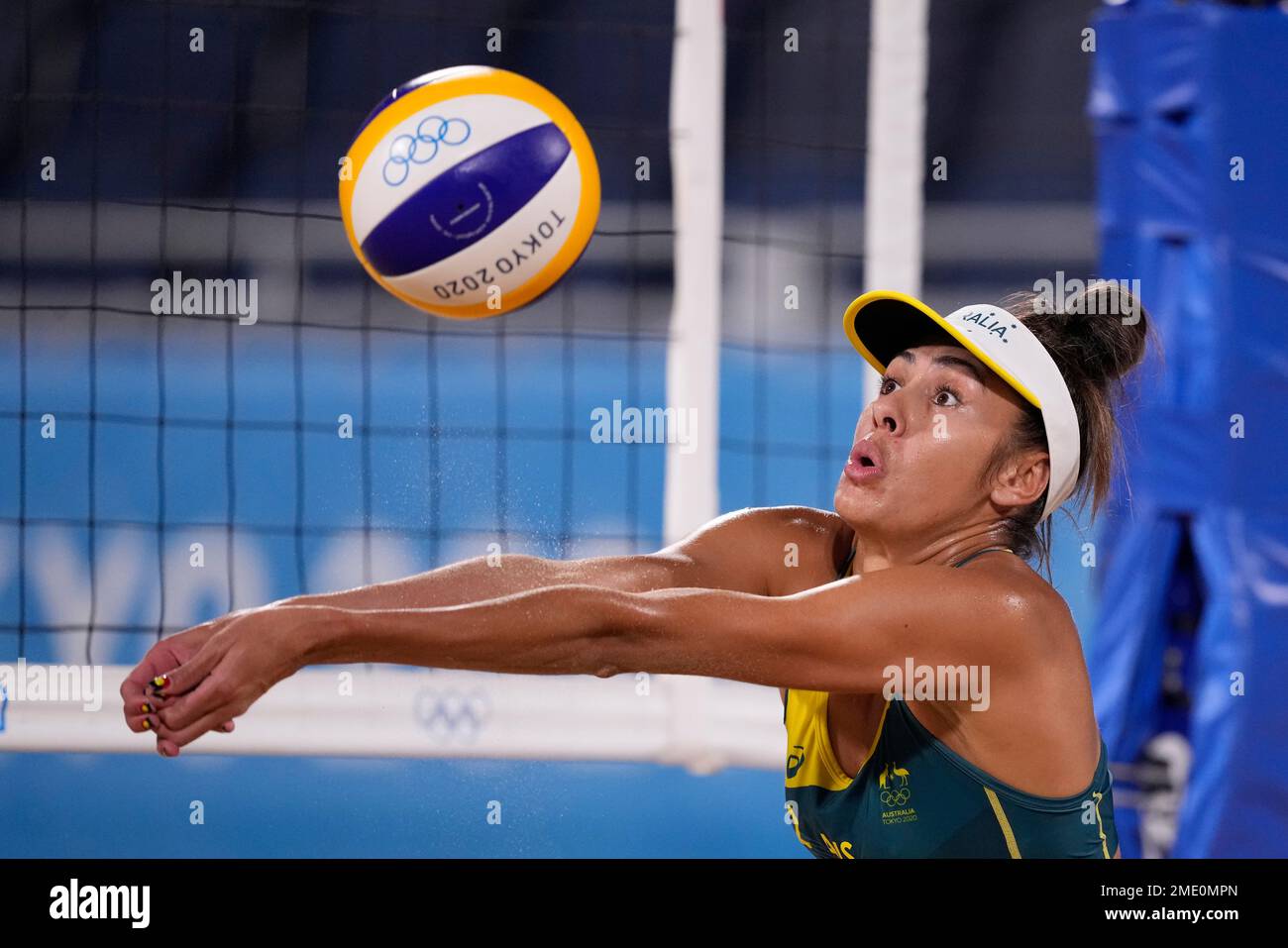 Taliqua Clancy, of Australia, competes during a women's beach ...