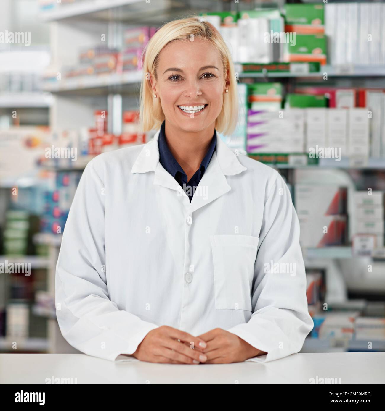 Portrait confident pharmacist drug hi-res stock photography and images ...