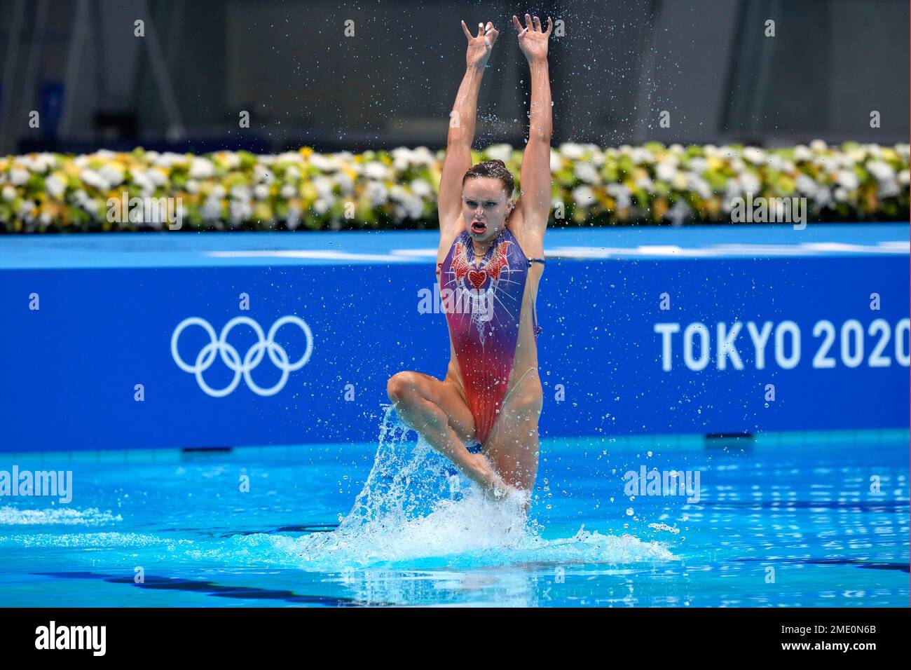 Kate Shortman and Isabelle Thorpe of Britain compete in the duet ...