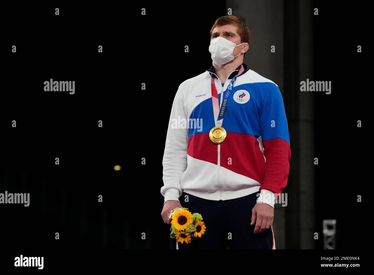 Gold medalist, Russian Olympic Committee's Evloev Musa celebrates on ...