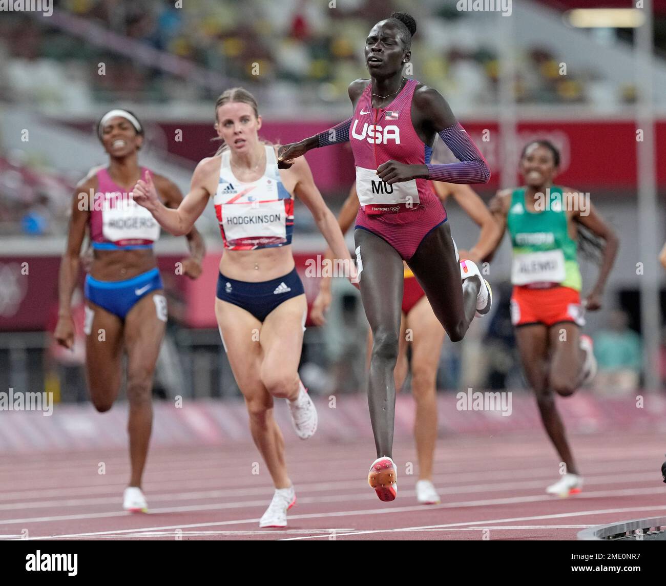 Athing Mu, of United States wins the gold medal ahead of Keely ...