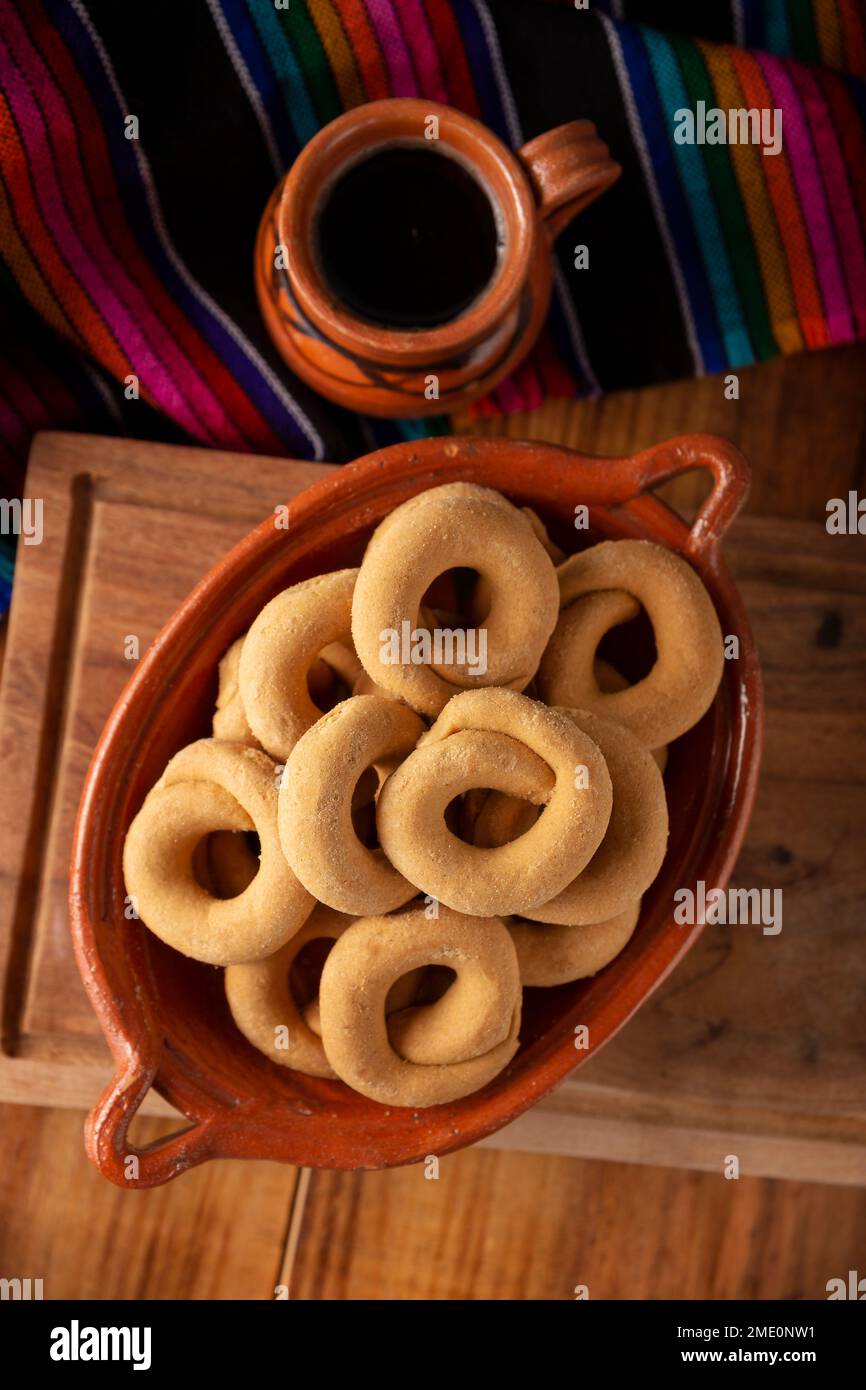 Coricos with Cafe de Olla. Also known as Harinillas de maiz crudo ...