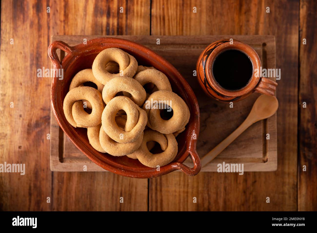Coricos with Cafe de Olla. Also known as Harinillas de maiz crudo ...