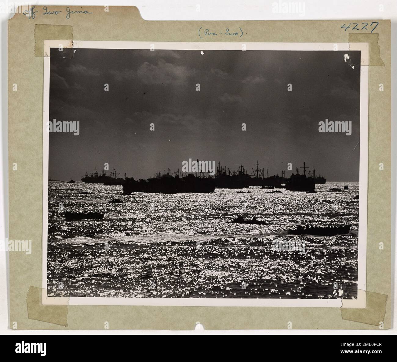 Coast Guard-manned and Navy landing craft approach the beaches of Iwo ...