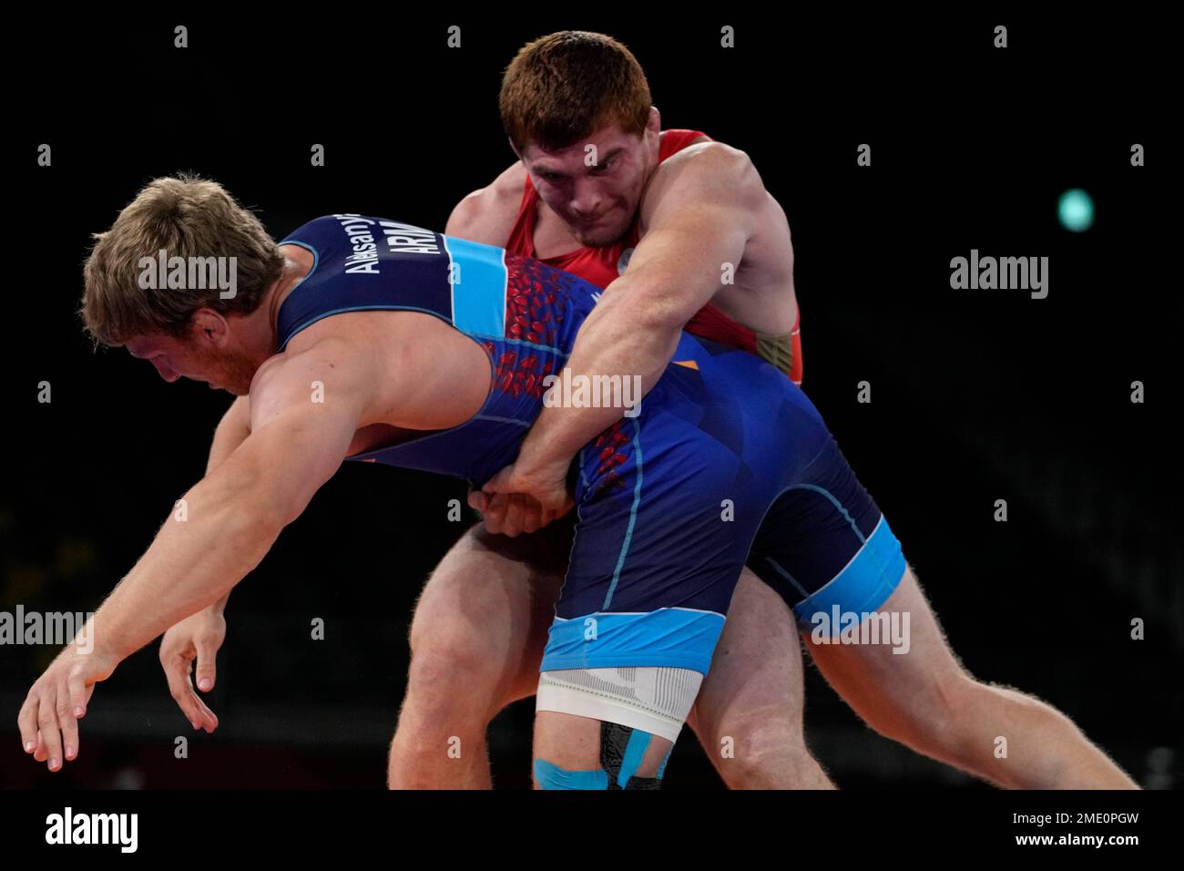 Russian Olympic Committee's Evloev Musa, right, and Armenia's Artur ...