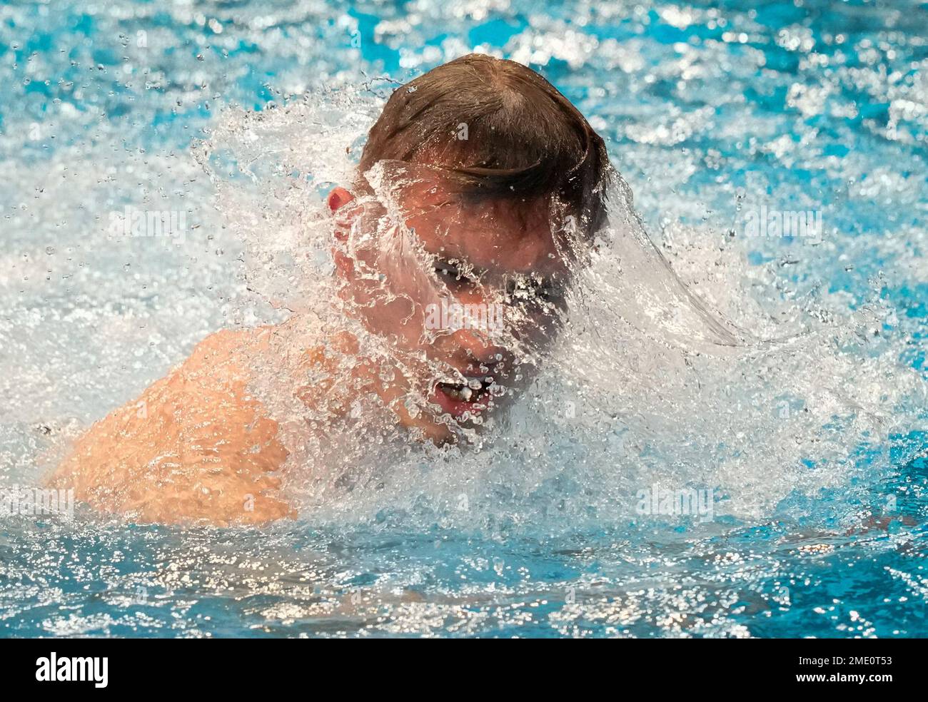 Jack Laugher of Britain emerges during men's diving 3m springboard ...