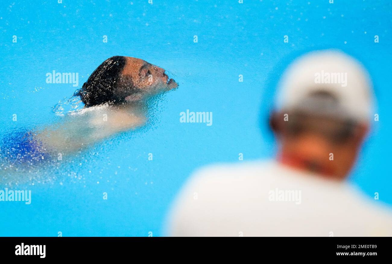 Ken Terauchi of Japan emerges during men's diving 3m springboard final ...