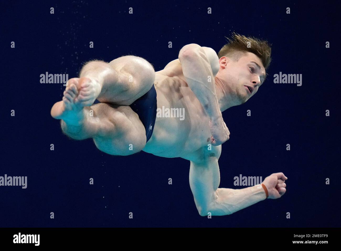 Jack Laugher of Britain competes in men's diving 3-meter springboard ...