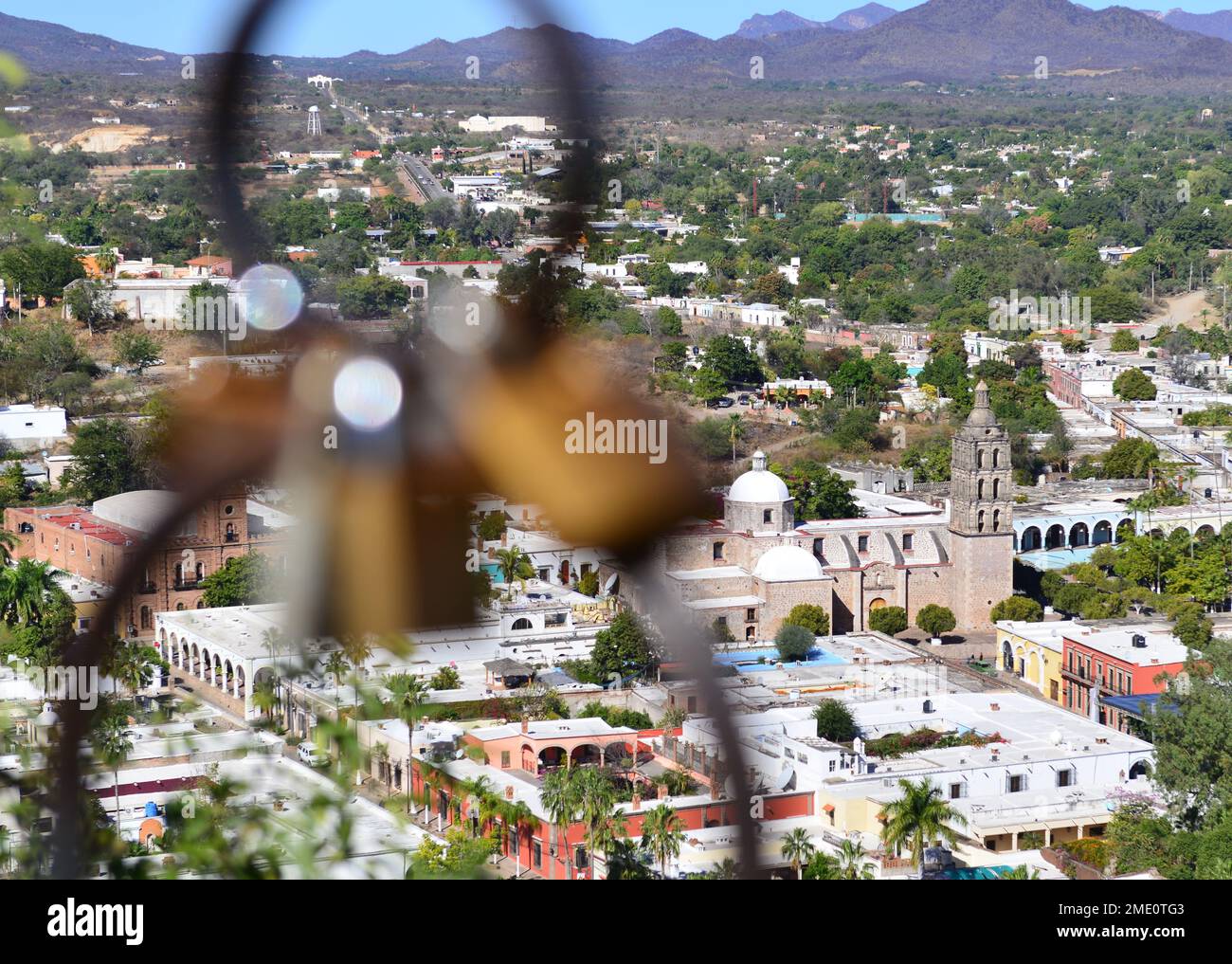 viewpoint of the town of Alamos Sonora, Mexico. cultural festival ...