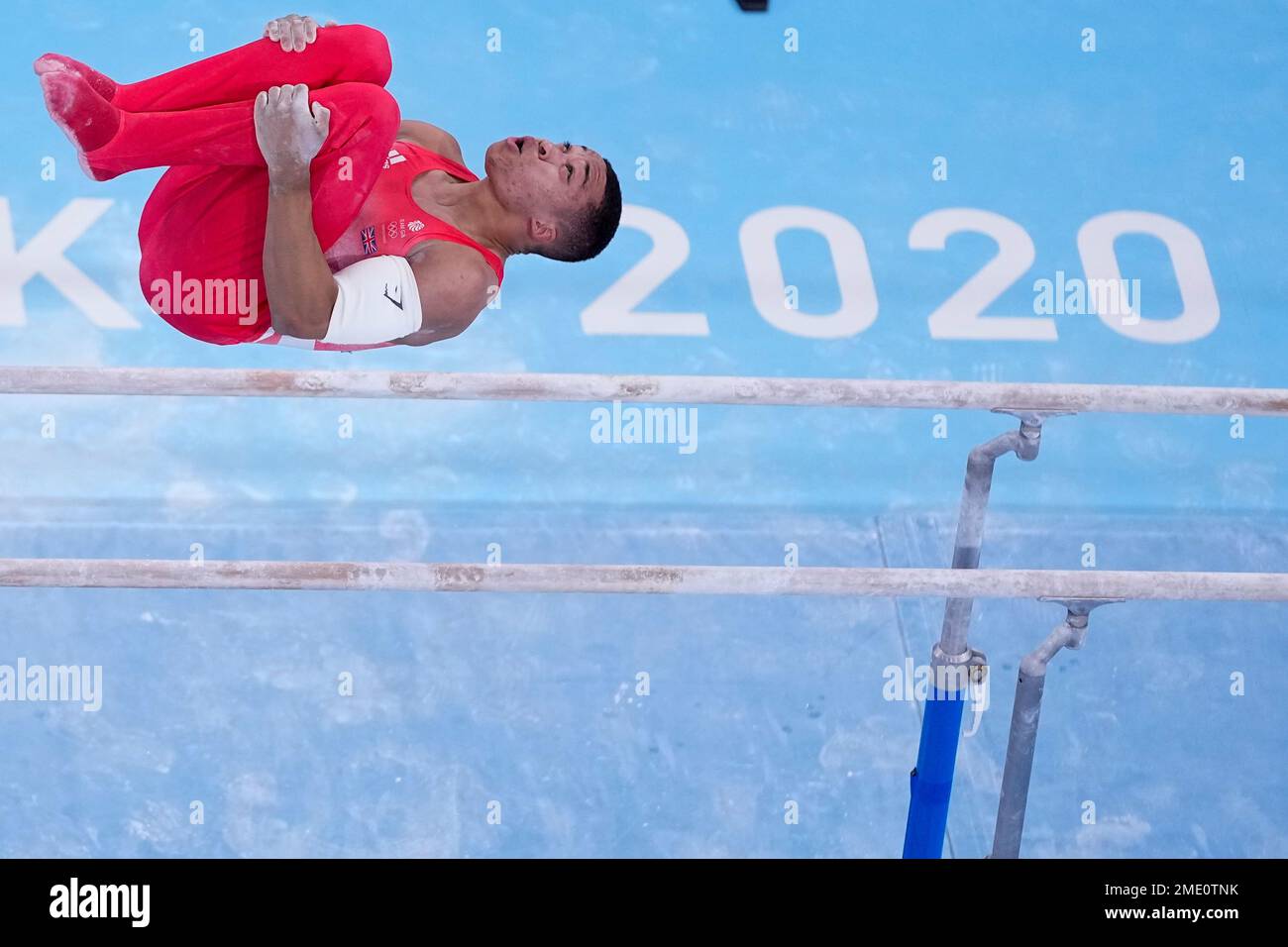 Joe Fraser, of Britain, competes during the men's artistic gymnastics ...