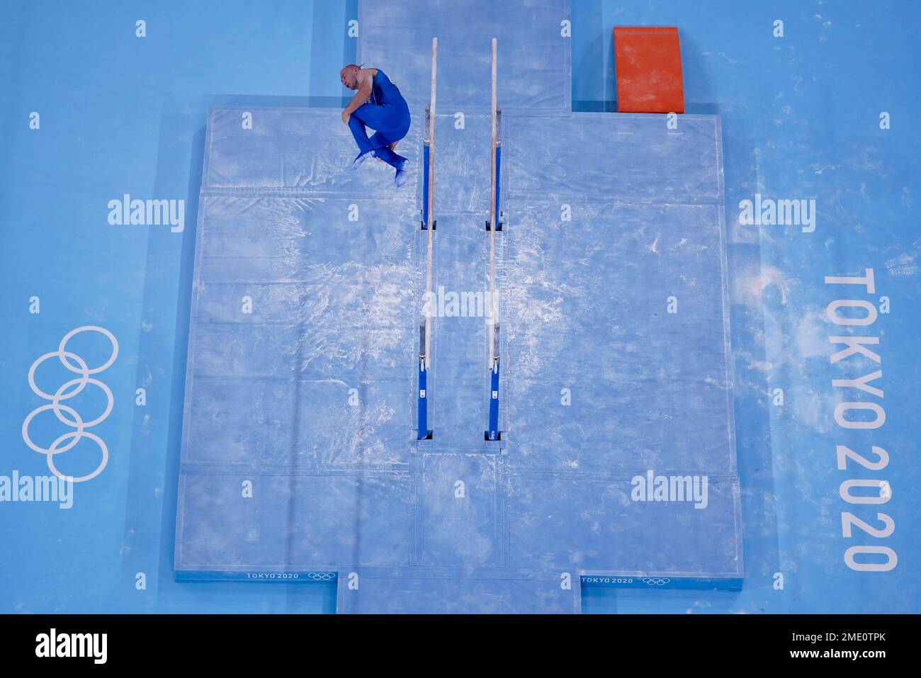 Petro Pakhniuk, of Ukraine, competes during the men's artistic ...