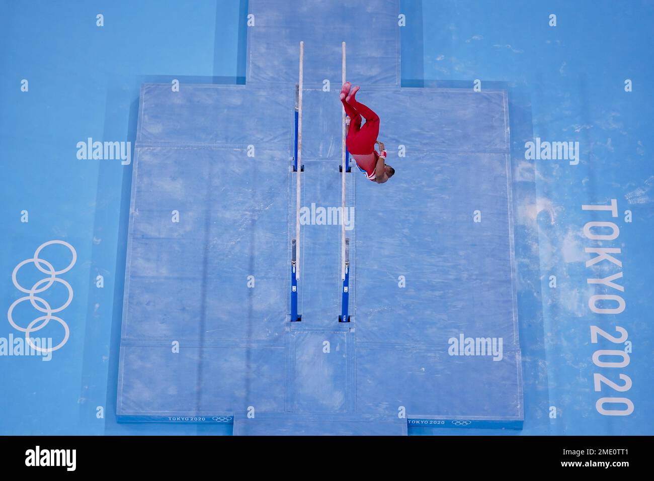Ferhat Arican, of Turkey, competes during the men's artistic gymnastics ...