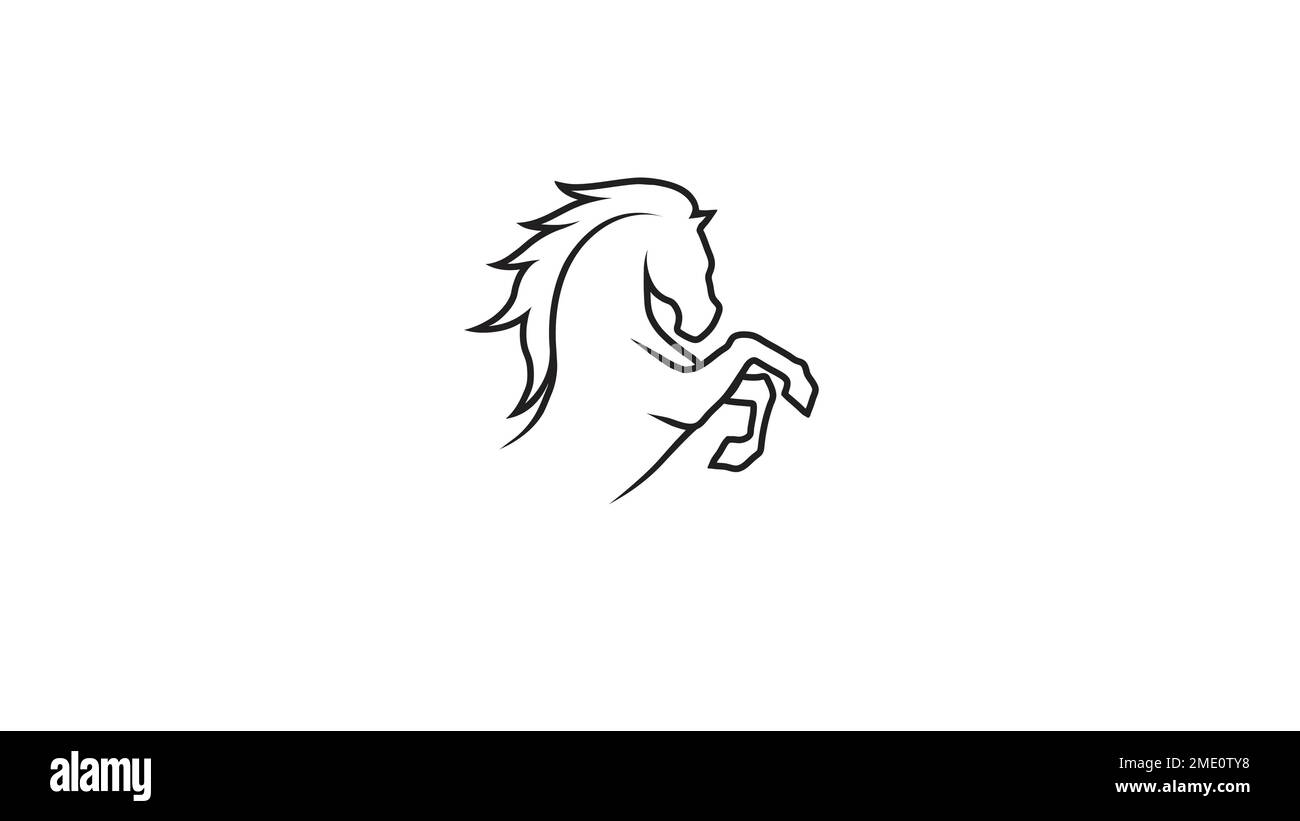 Horse Abstract Lines Logo Vector icon design symbol Stock Vector Image ...