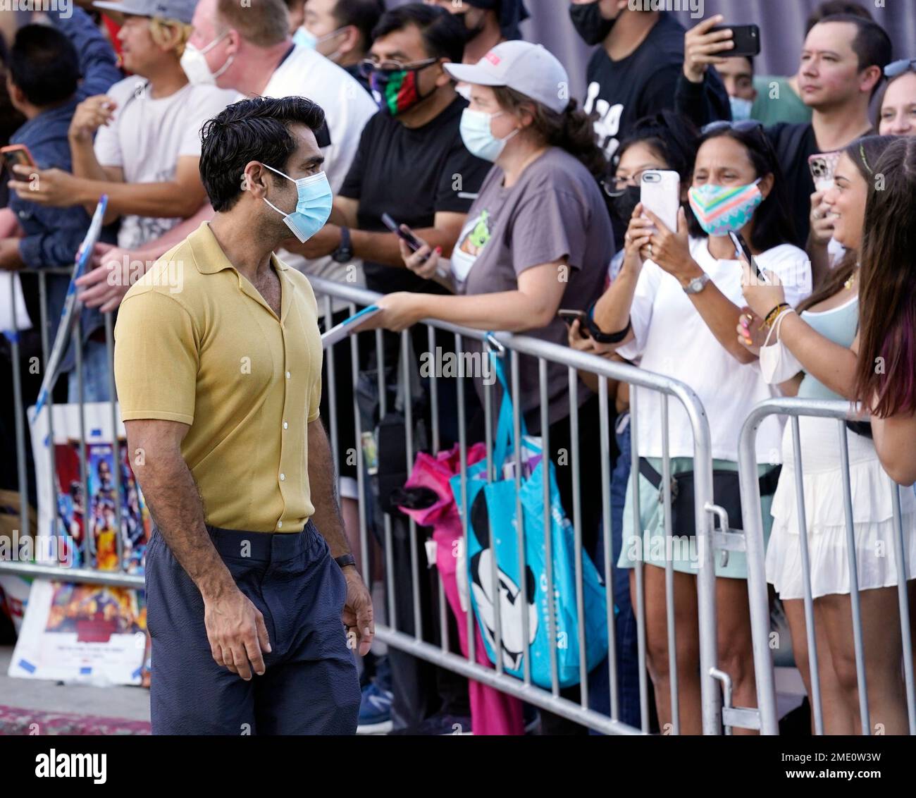 Actor Kumail Nanjiani poses for fans at the premiere of the film "The ...