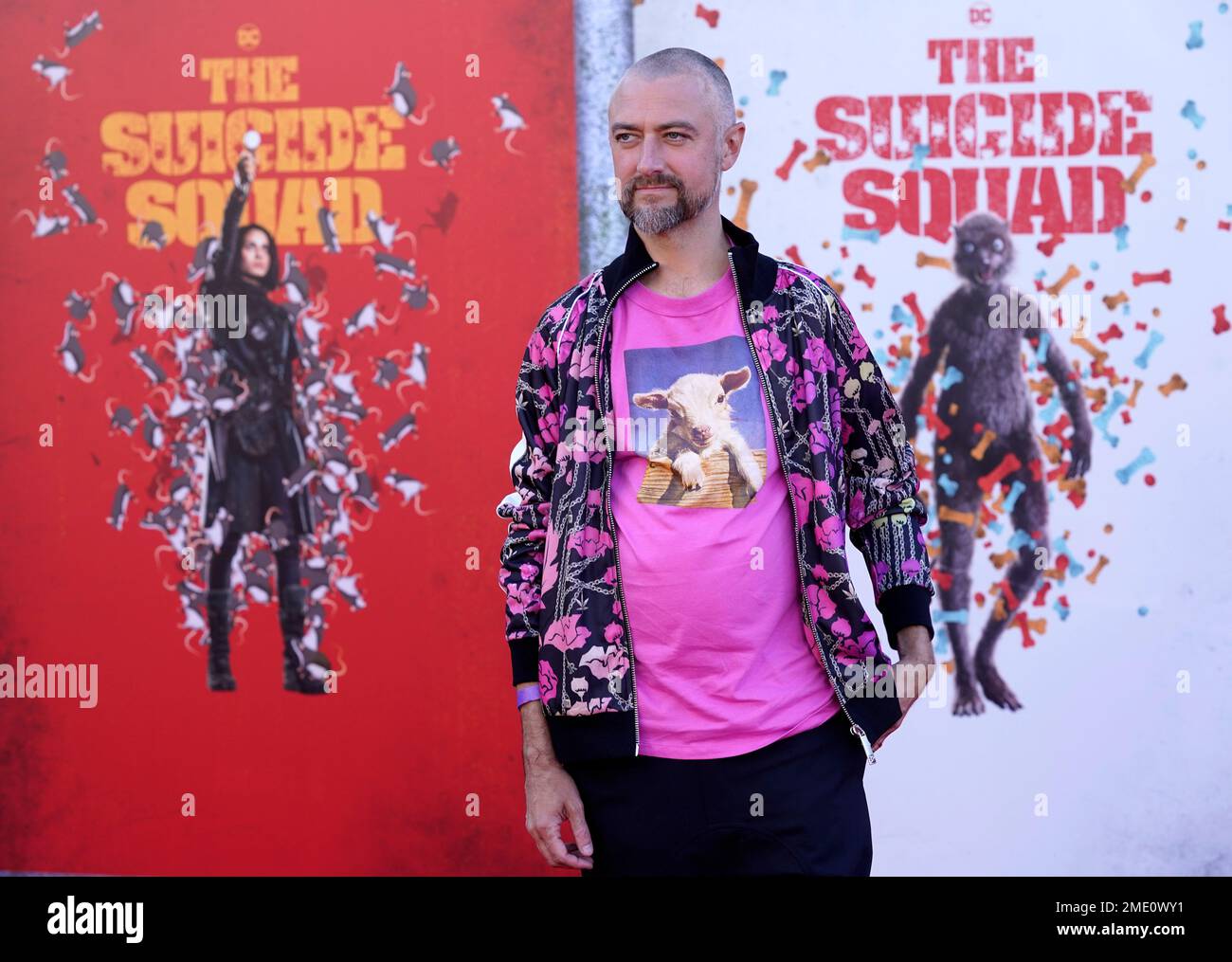 Sean Gunn, a cast member in "The Suicide Squad," poses at the premiere ...