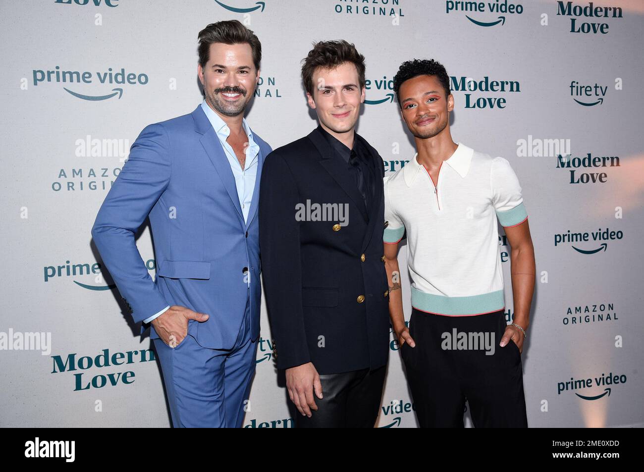 Writer-director Andrew Rannells, left, actor Zane Pais and actor ...