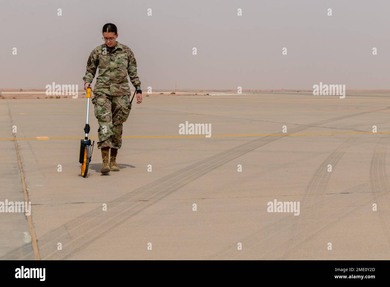 U.S. Air Force Airman 1st Class Genavieve Rohling, an Airfield ...