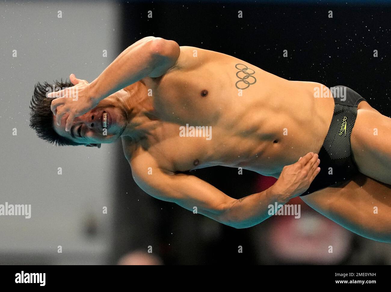 Sebastian Morales Mendoza of Colombia competes in men's diving 3m ...