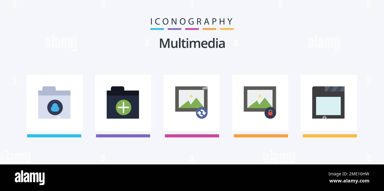 Multimedia Flat 5 Icon Pack Including . tabs. photo. browser. photo ...