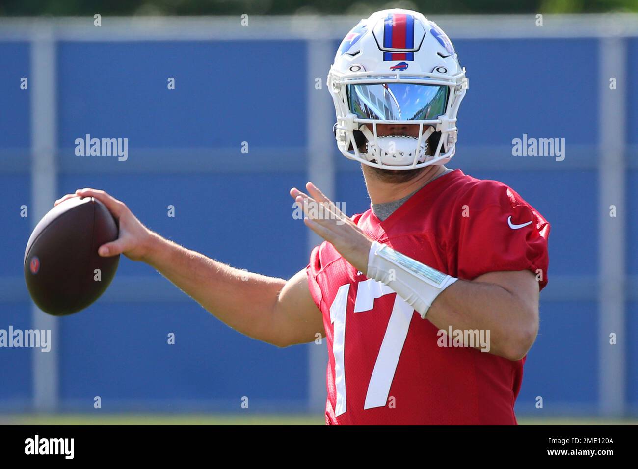 Buffalo Bills quarterback Josh Allen throws a pass during an NFL ...