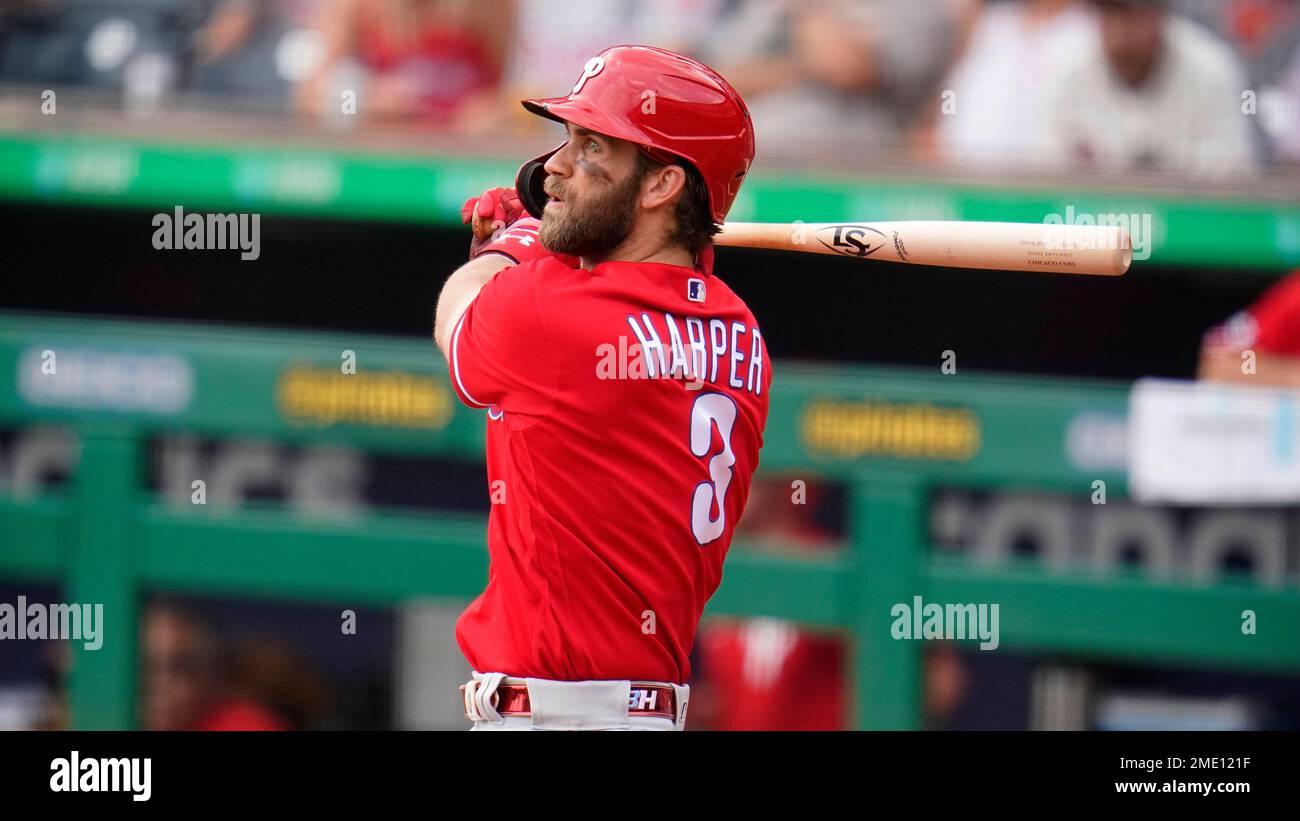 Philadelphia Phillies' Bryce Harper doubles off Pittsburgh Pirates ...