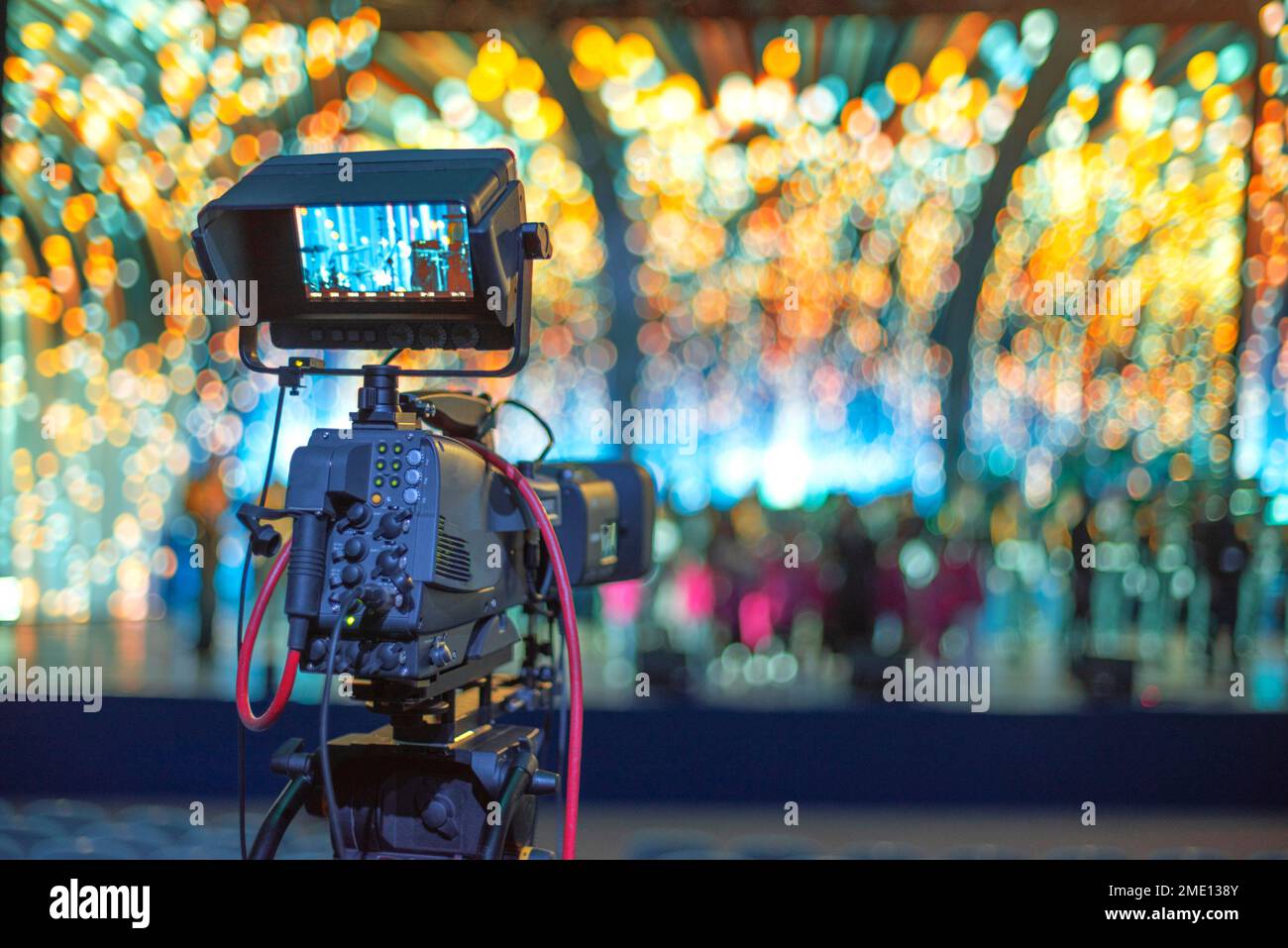 studio camera at the concert. television shooting Stock Photo - Alamy