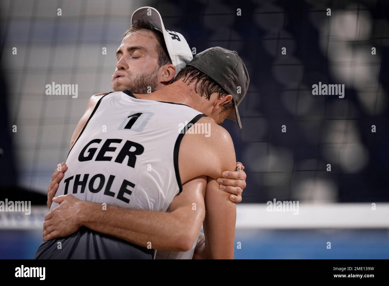Germany's Clemens Wickler (2) and Julius Thole (1) celebrate after ...