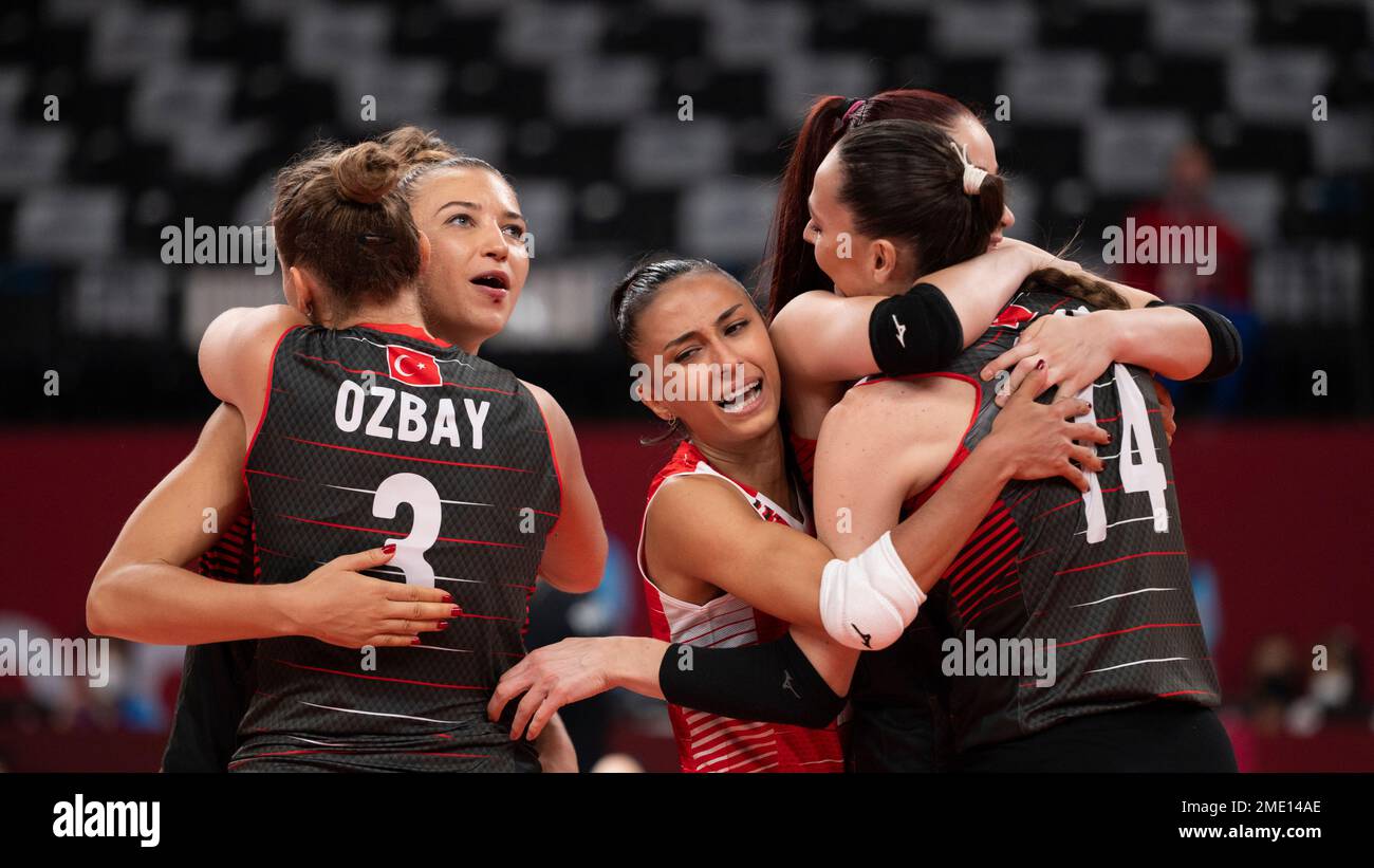 Turkey team celebrates after scoring at the 2020 Summer Olympics ...