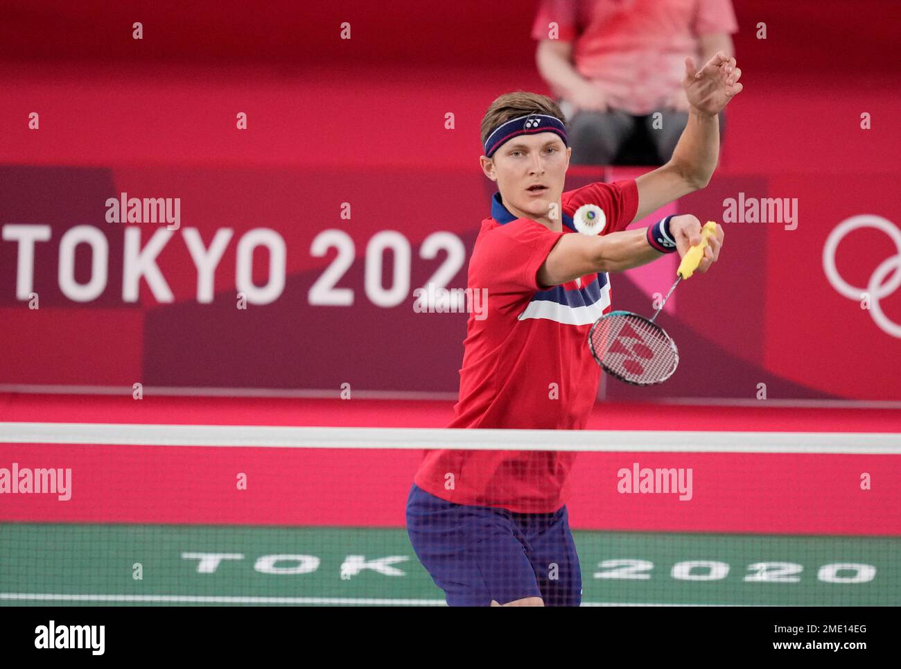 Denmark's Victor Axelsen plays against China's Chen Long during their ...