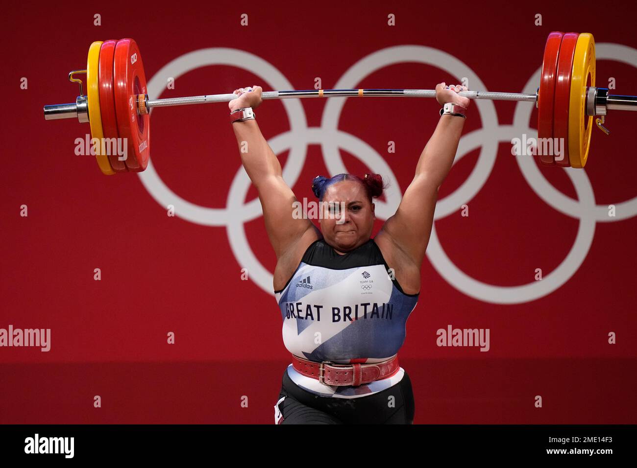 Emily Jade Campbell of Britain competes in the women's +87kg ...