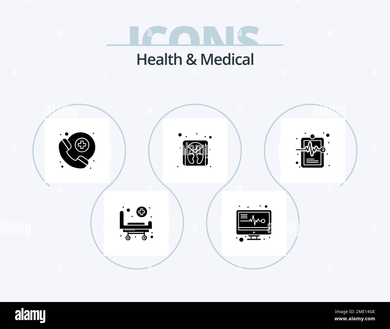 Health And Medical Glyph Icon Pack 5 Icon Design. medical record ...