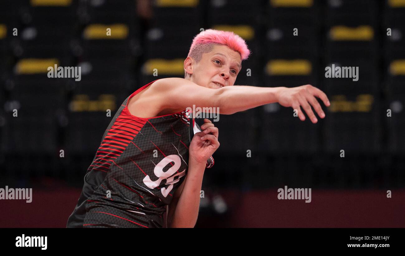 Turkey outside hitter Ebrar Karakurt takes a shot at the 2020 Summer ...