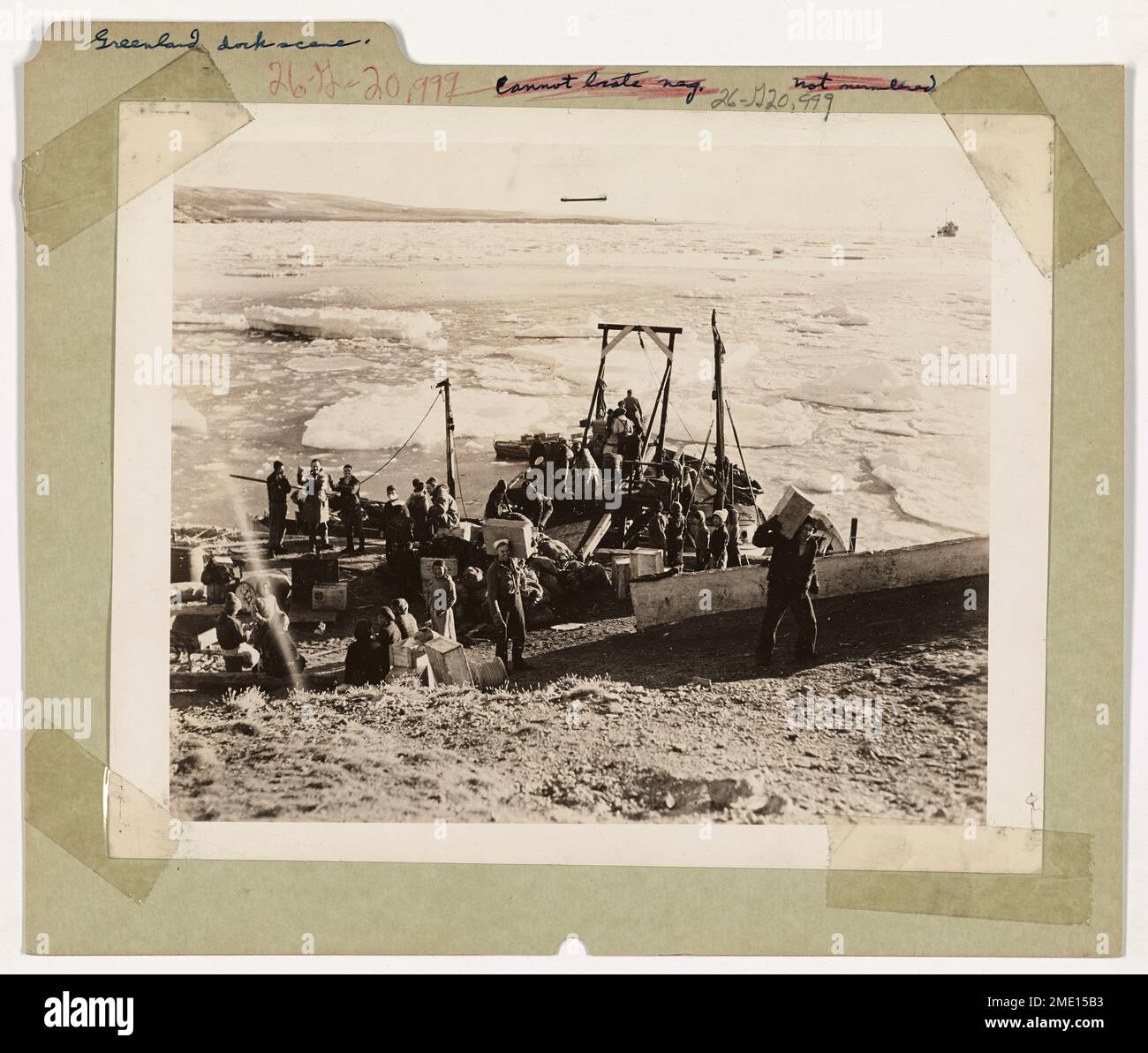 Greenland Dock Scene. This image depicts men unloading supplies at the ...