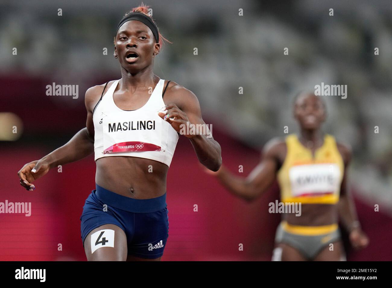 Beatrice Masilingi, of Namibia, compete in a semifinal of the women's ...
