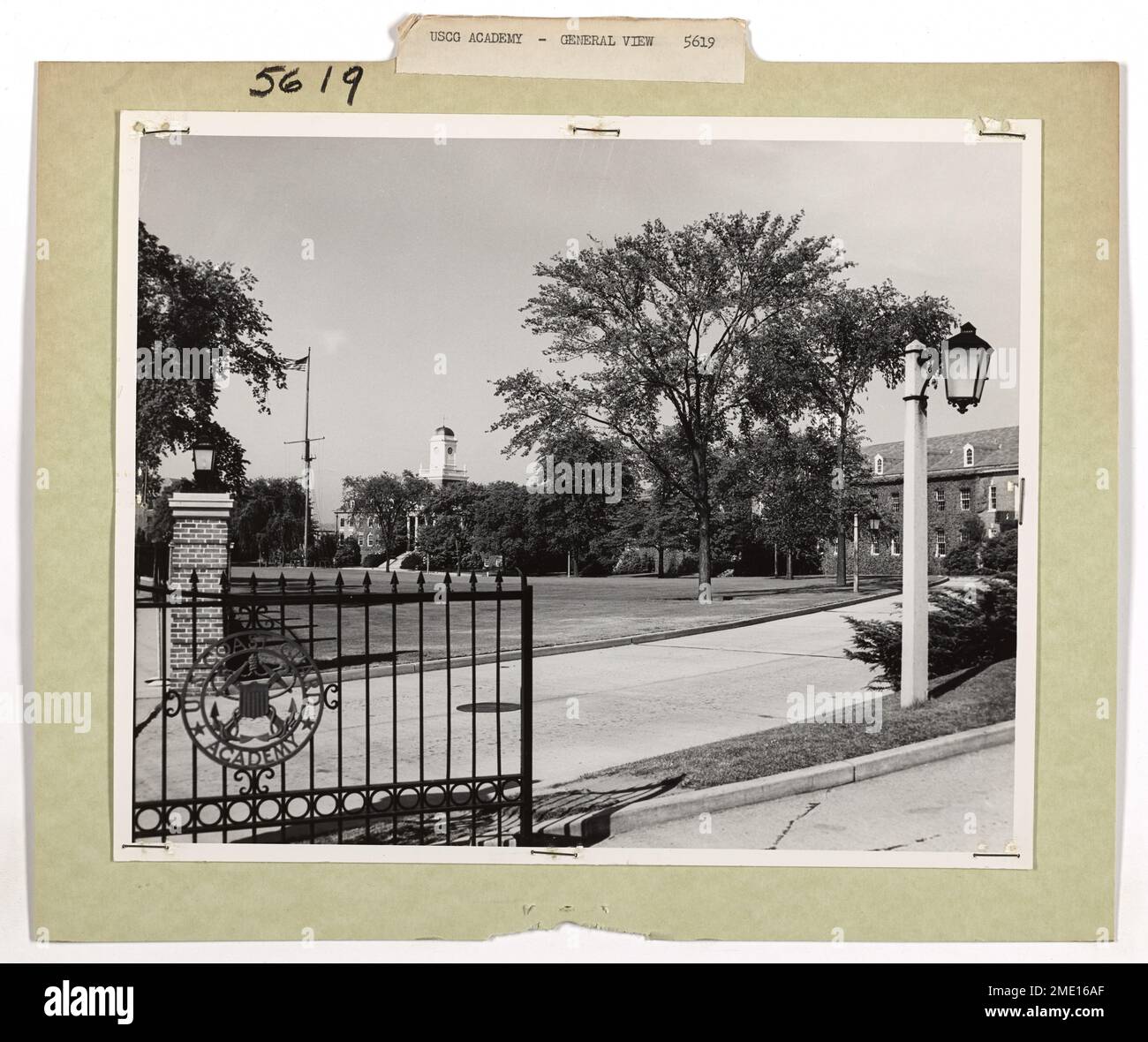 A general view of the U.S. Coast Guard Academy, showing the parade ...