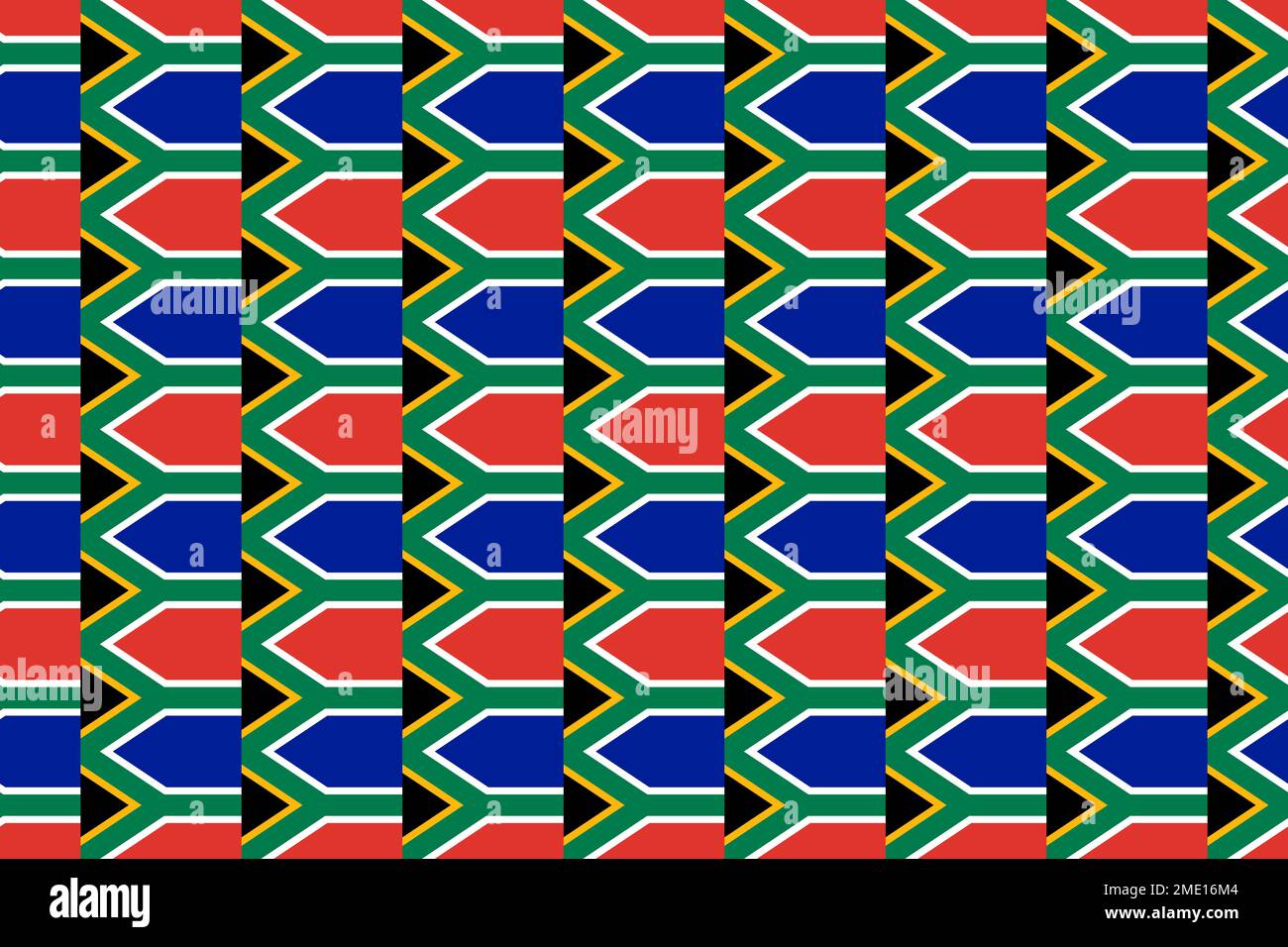 Geometric pattern in the colors of the national flag of South Africa ...