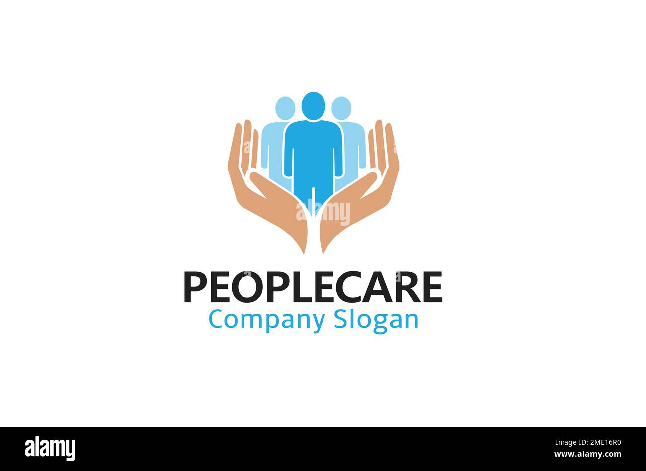 Three Character Care Holding Hands Vector Logo Design Symbol Icon ...