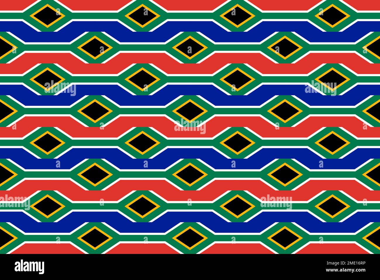 Geometric pattern in the colors of the national flag of South Africa ...
