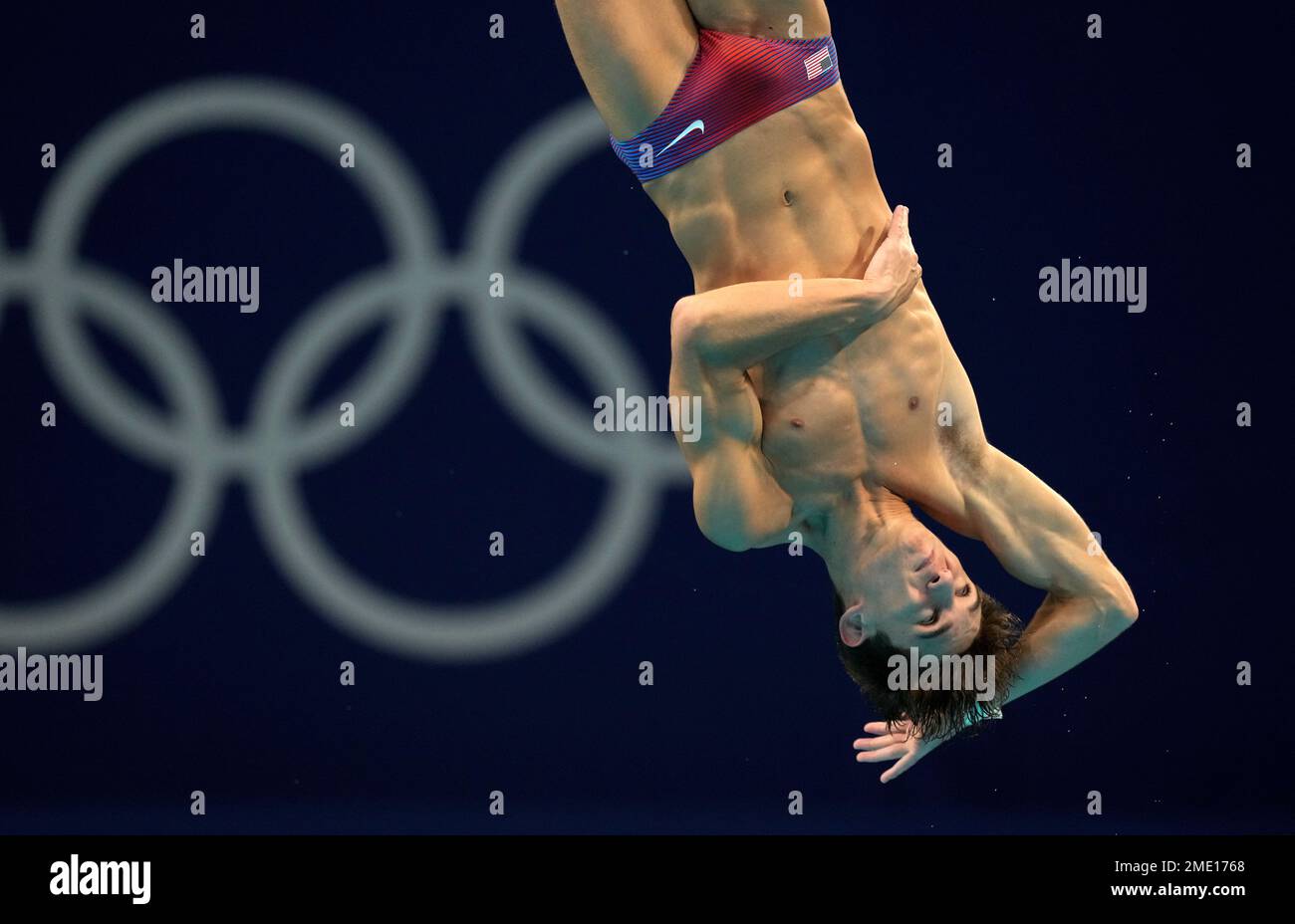Tyler Downs of United States competes in men's diving 3m springboard ...
