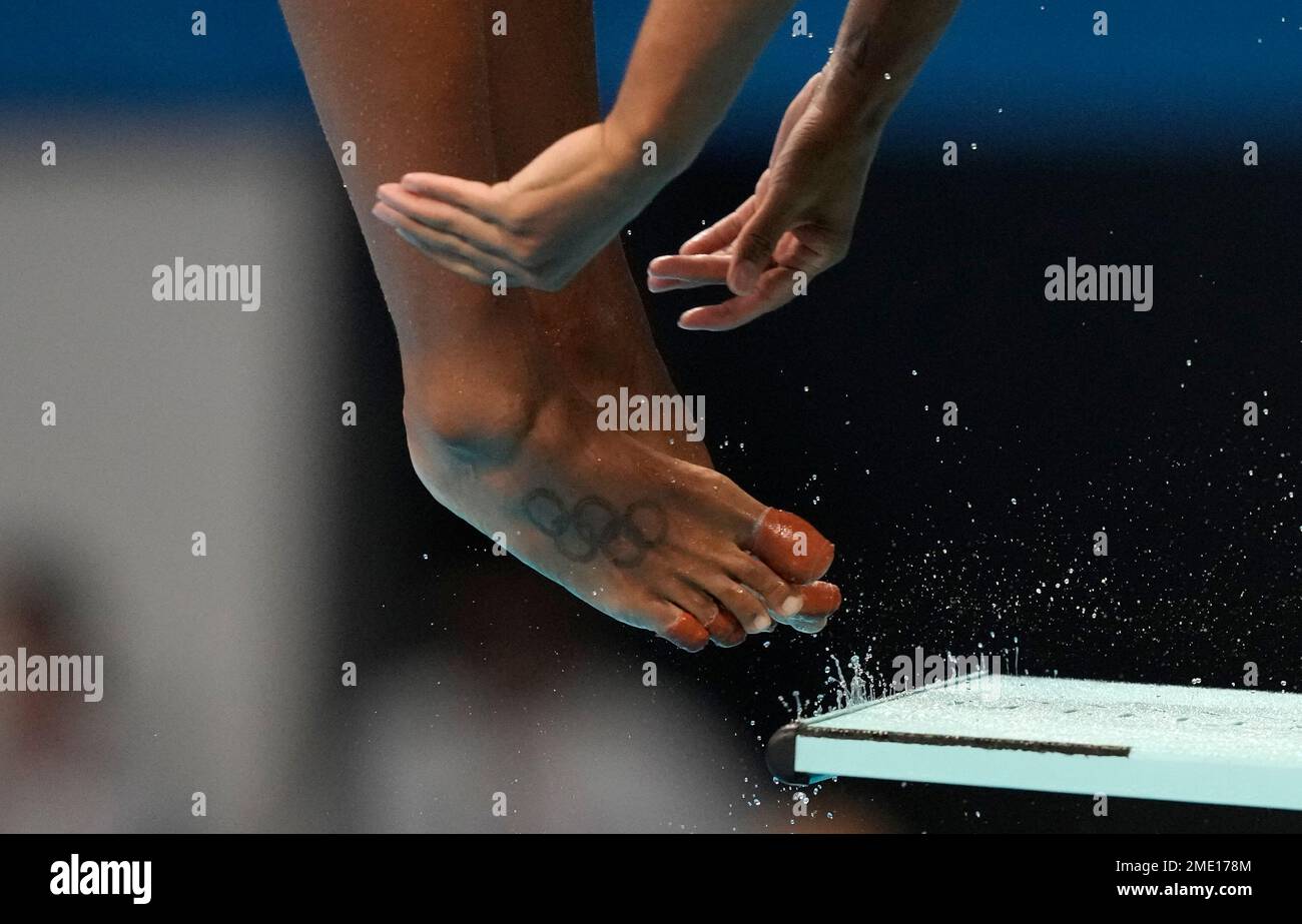 Jennifer Abel of Canada competes in women's diving 3-meter springboard ...