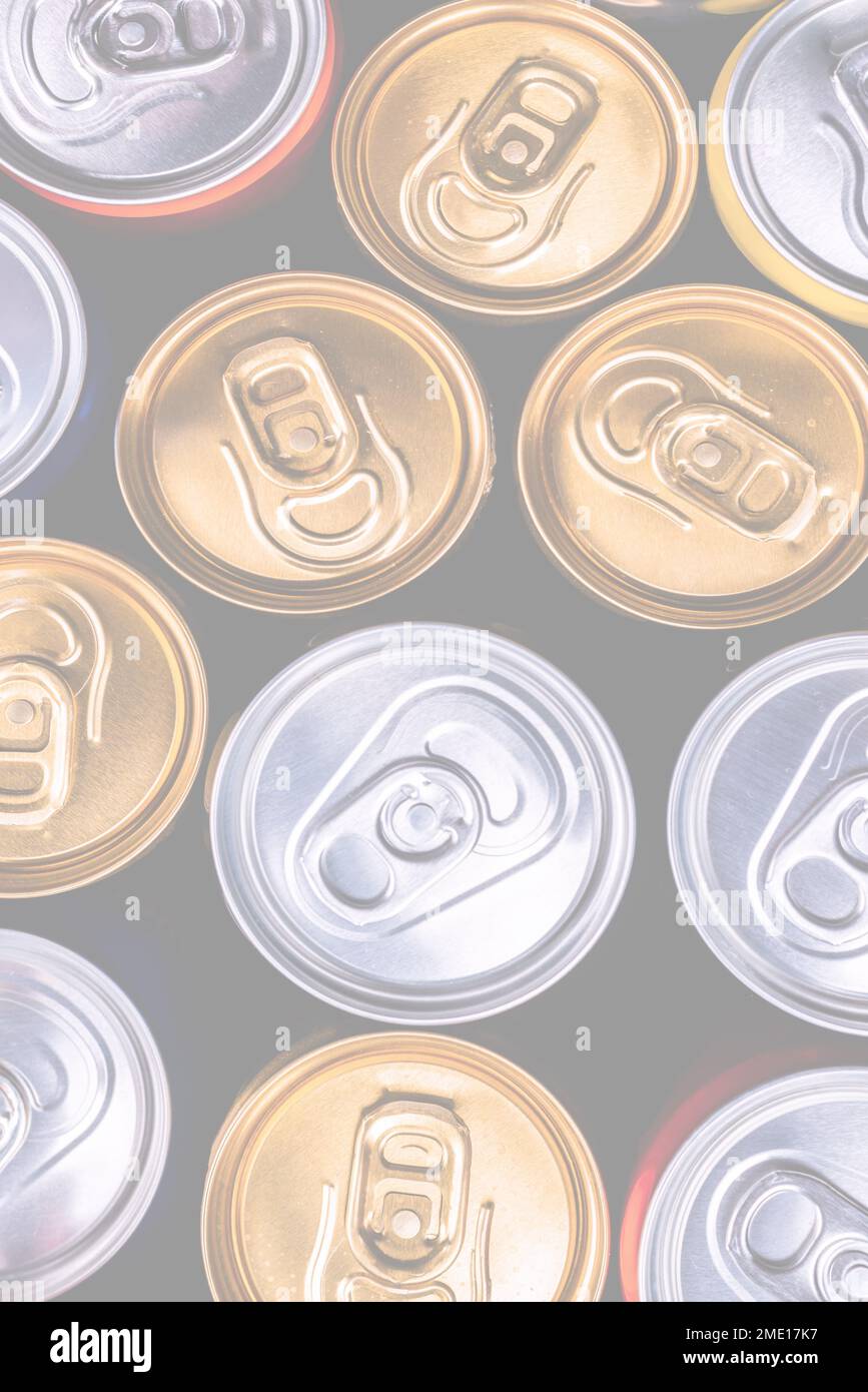 Row cans soda top hi-res stock photography and images - Alamy