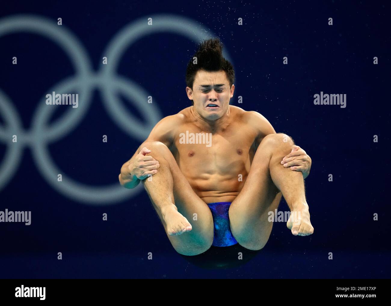 Daniel Restrepo Garcia of Colombia competes in men's diving 3m ...