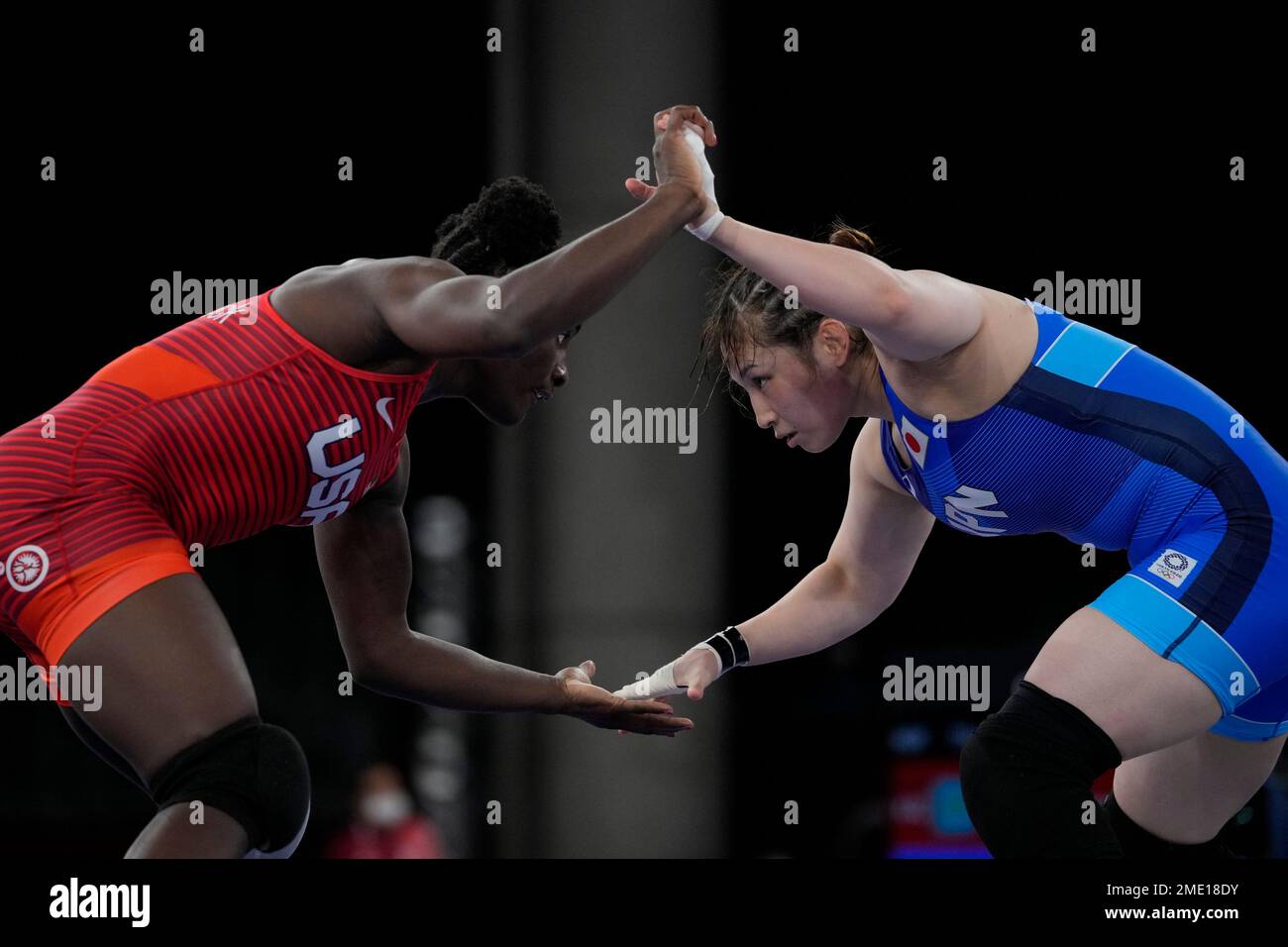 United States' Tamyra Marianna Stock Mensah, left, and Japan's Sara ...
