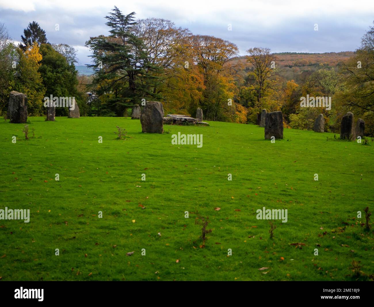 Ruthin Castle, Gorsedd Stones, Modern Eisteddfod Stone Circle Ruthin ...